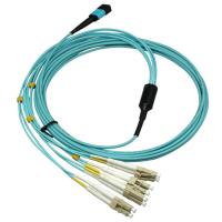 China LC Multimode Gigabit Fiber Optic Cable Connector MPO Jumper OM3 OM4 for sale