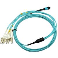 China LC Multimode Gigabit Fiber Optic Cable Connector MPO Jumper OM3 OM4 for sale