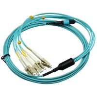 China LC Multimode Gigabit Fiber Optic Cable Connector MPO Jumper OM3 OM4 for sale