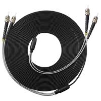 China 10G ST to ST Single Mode Fiber Optic Jumper Dual Core 100m LSZH for sale