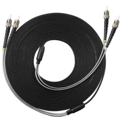 China 10G ST to ST Single Mode Fiber Optic Jumper Dual Core 100m LSZH for sale