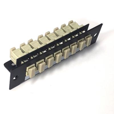 China Pre Terminated FC Fiber Optic Patch Panel 12 Port LC Adapter Panel for sale