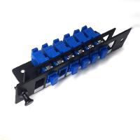 China Pre Terminated FC Fiber Optic Patch Panel 12 Port LC Adapter Panel for sale
