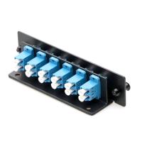 China Pre Terminated FC Fiber Optic Patch Panel 12 Port LC Adapter Panel for sale