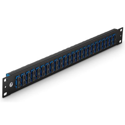 China 24 Port SC UPC Fiber Patch Panel 1U 19 Inch Single Mode 48 Fiber Capacity for sale