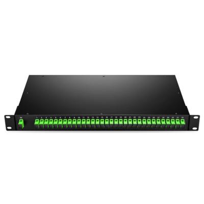 China 1x32 Optic PLC Splitter Single Mode 1U 19 Inch Rack Mounted for sale
