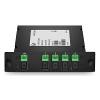 China Metal Box LGX PLC Splitter 1x4 Black Color Single Mode for sale