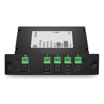China Metal Box LGX PLC Splitter 1x4 Black Color Single Mode for sale