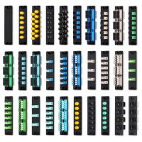 China 6 Port LC Fiber Optic Adapter Panel Single Multi Mode Black LGX Patch Panel for sale