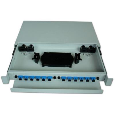 China GaPho Multipurpose 24 Port LC Patch Panel Enclosure Cold Rolled Steel for sale