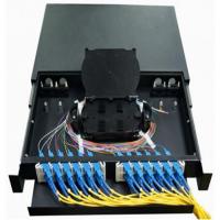 China GaPho 1U 12 Port LC Fiber Patch Panel Slidable Drawer Type 448x317x45.5mm for sale