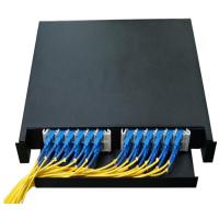 China GaPho 1U 12 Port LC Fiber Patch Panel Slidable Drawer Type 448x317x45.5mm for sale