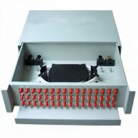 China 96 Port Fiber Patch Panel Enclosure SC FC ST LC 2U Cold Rolled Steel for sale