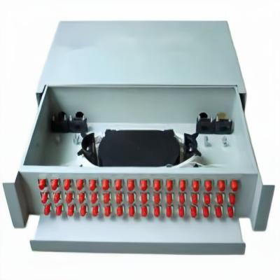 China 96 Port Fiber Patch Panel Enclosure SC FC ST LC 2U Cold Rolled Steel for sale
