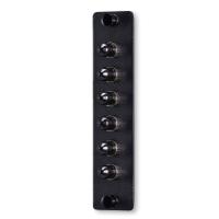 China Fiber Optic Adapters ST 6 Fiber 6 Position Simplex Multimode Adapter (Black Cover) for sale