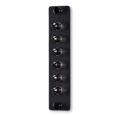 China Fiber Optic Adapters ST 6 Fiber 6 Position Simplex Multimode Adapter (Black Cover) for sale