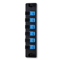 China SC 6 Fiber 6 Position Fiber Optic Adapter Panel With Single Mode Adapter Blue for sale
