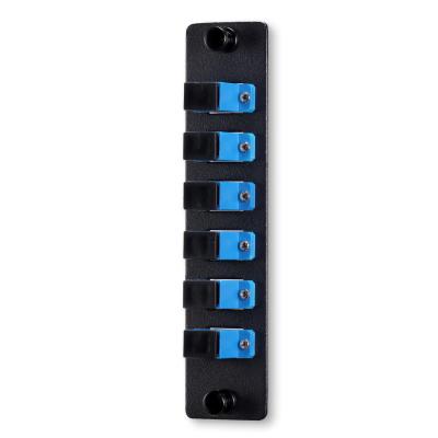 China SC 6 Fiber 6 Position Fiber Optic Adapter Panel With Single Mode Adapter Blue for sale