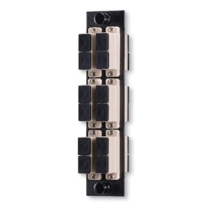 China SC 12 Fiber Optic Adapter Panel LGX ABS Black ≤0.2dB Insertion Loss for sale