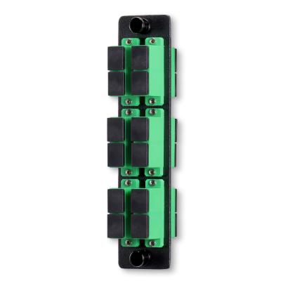 China SC 12 Fiber Optic Adapter Panel 6 Position Duplex Single Mode Adapter Blue for sale