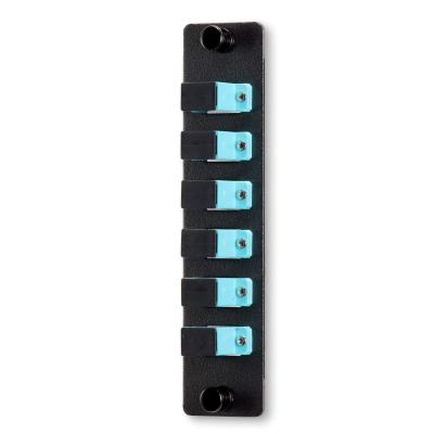 China Simplex Multimode SC Fiber Patch Panel 6 Position Water Green LGX Adapter Plate for sale