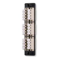 China 24 Fiber 6 Channels Fiber Optic Adapter Panel LC Beige Color for sale