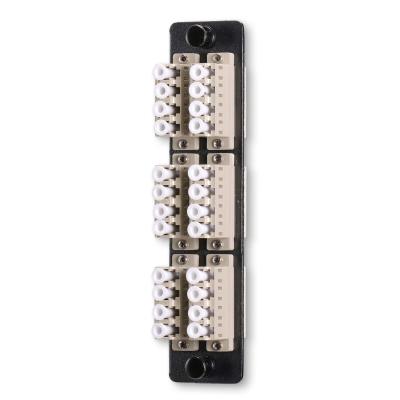 China 24 Fiber 6 Channels Fiber Optic Adapter Panel LC Beige Color for sale