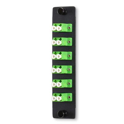 China 12 Fiber 6 Position Fiber Optic Adapter Panel With Duplex Single Mode Adapter for sale