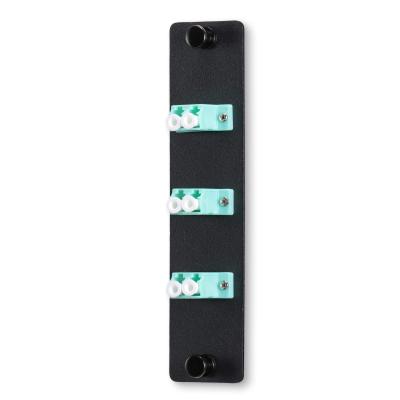 China Duplex Multimode Fiber Optic Adapter Panel LC 6 Fiber 3 Position 20 Pack for sale