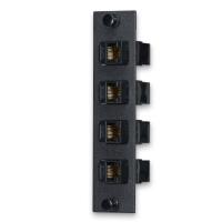 China 4 Position Fiber Optic Adapter Plate With CAT6 Coupler Trapezoid for sale