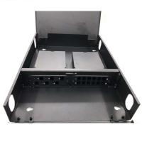 China Wall Mounted Indoor Fiber Patch Panel Box with 2 MPO MTP Modules 19 Inch for sale