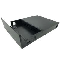 China Wall Mounted Indoor Fiber Patch Panel Box with 2 MPO MTP Modules 19 Inch for sale
