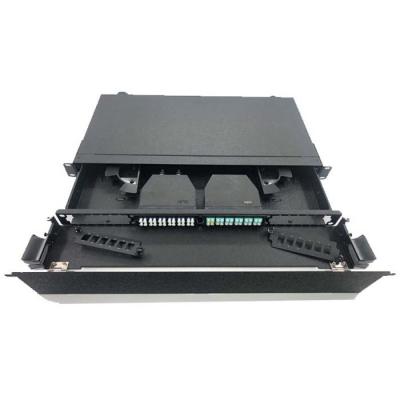 China MPO-MTP optical fiber distribution frame 48 core 96 core distribution frame 1U LC optical fiber module box for sale
