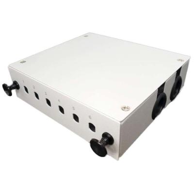 China 6 Port 6 Core Fiber Optic Patch Box Indoor Terminal Box ST Single Mode Simplex for sale