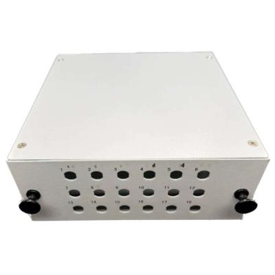 China 18 Port ST Indoor Terminal Box Single Mode Simplex Optical Fiber Distribution Frame for sale