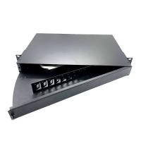 China 12 Cores SC Rotary Fiber Patch Panel Cold Roll Steel 1U Splice Tray for sale