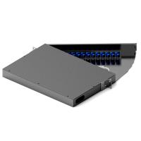 China 12 Cores SC Rotary Fiber Patch Panel Cold Roll Steel 1U Splice Tray for sale