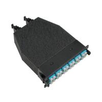 China 24 Core MPO LC Optical Fiber Module Box Fiber Optic Distribution Panel 40g-100g for sale