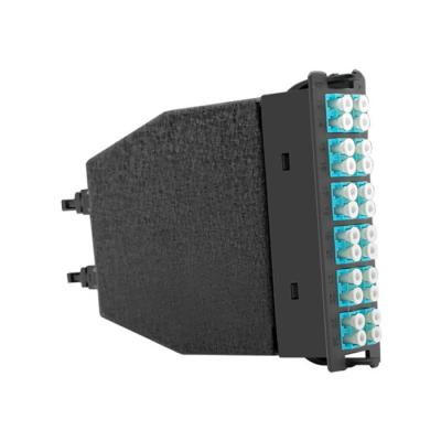 China 24 Core MPO LC Optical Fiber Module Box Fiber Optic Distribution Panel 40g-100g for sale