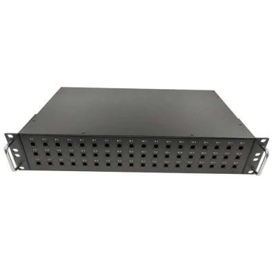 China Integrated Sheet Metal Fiber Patch Panel 2U Chassis 19 Inch Rack Mount Enclosure for sale