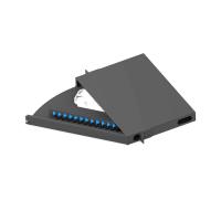 China 12 24 Fiber Rack Mount Optical Patch Panel Swing Type Cold Steel 1.5mm for sale