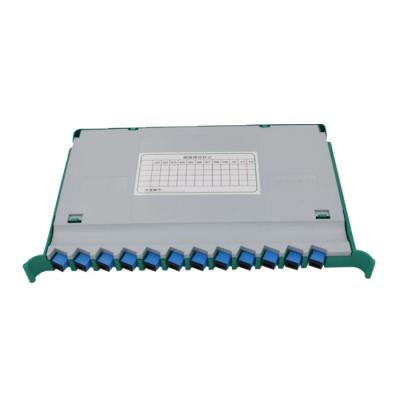 China FTTH Tray Type Optical Fiber PLC Splitter 1x32 Low Insertion Loss 1260-1650nm for sale