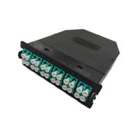 China 24 Core MPO LC Optical Fiber Module Box Fiber Optic Distribution Panel 40g-100g for sale