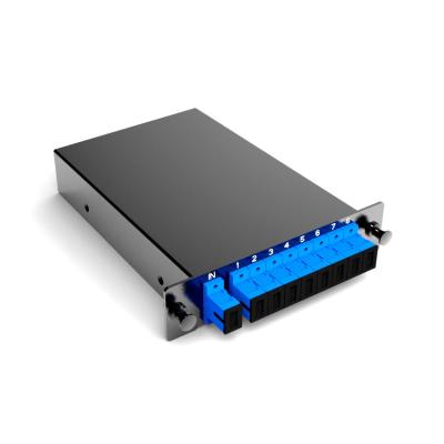 China LGX Cassette 1x8 PLC Fiber Splitter SC / APC Single Mode Prefabricated Boxes for sale