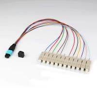 China MPO MTP LC 12 Core Fiber Patch Cord For Network Rack / Panel for sale