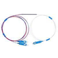 China 1x2 FBT Single Mode Fiber Optic Splitter SC 1310/1550nm Steel Tube for sale
