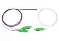 China 1x2 FBT Fiber Coupler Splitter 50/50 SC APC 1m Pigtail Single Mode for sale