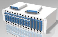 China 3U 19 Inch Optical PLC Splitter Chassis 14 Slots LGX Cassettes SC APC for sale
