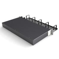 China 45x483x110mm 1U Cable Management Panel With Metal Rings Network Tray for sale