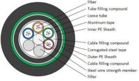 China GYTA53 Armored Fiber Optic Cable 12 48 Core Outdoor Direct Buried Duct Aerial Rodent Resistant for sale